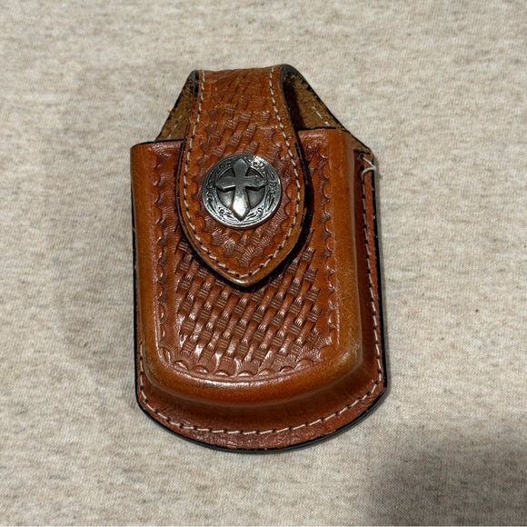 unbranded | Accessories | Hand Tooled Leather Cell Phone Pager Case ...